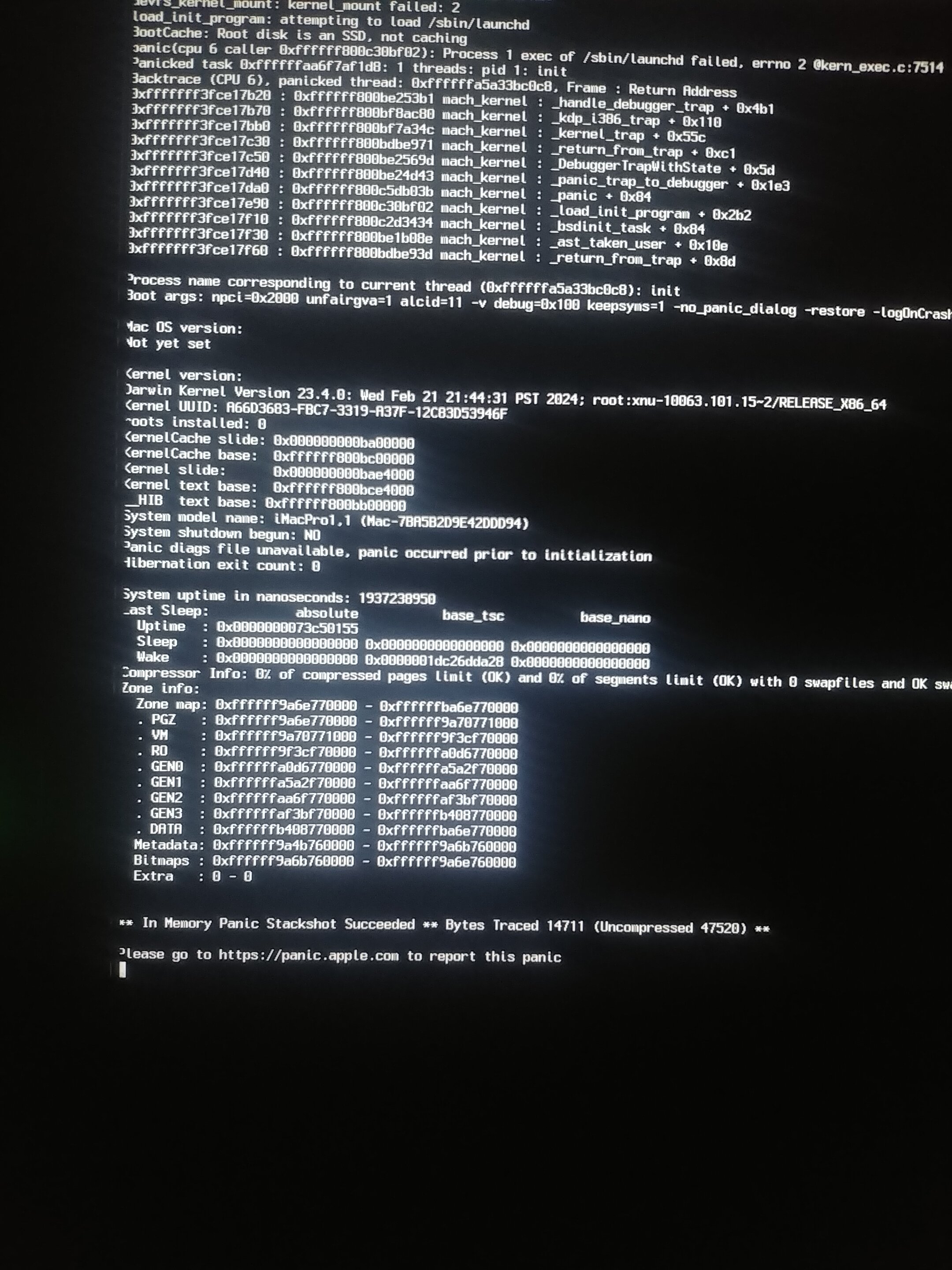 ÇÖZÜLDÜ - Sonoma kurulum sonrası memory panic stackshot hatası ...