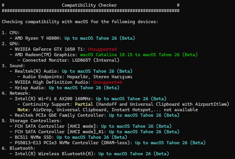 ÇÖZÜLDÜ - Ryzentosh ilk boot siyah ekran R7 4800H - Opencore Simplify ...