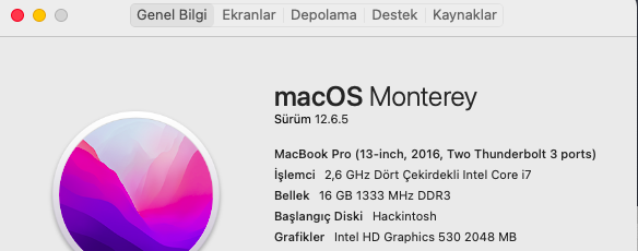 [Başarılı Kurulum] Monterey / Monster Abra A5 V6.1 - OpenCore - osxinfo ...