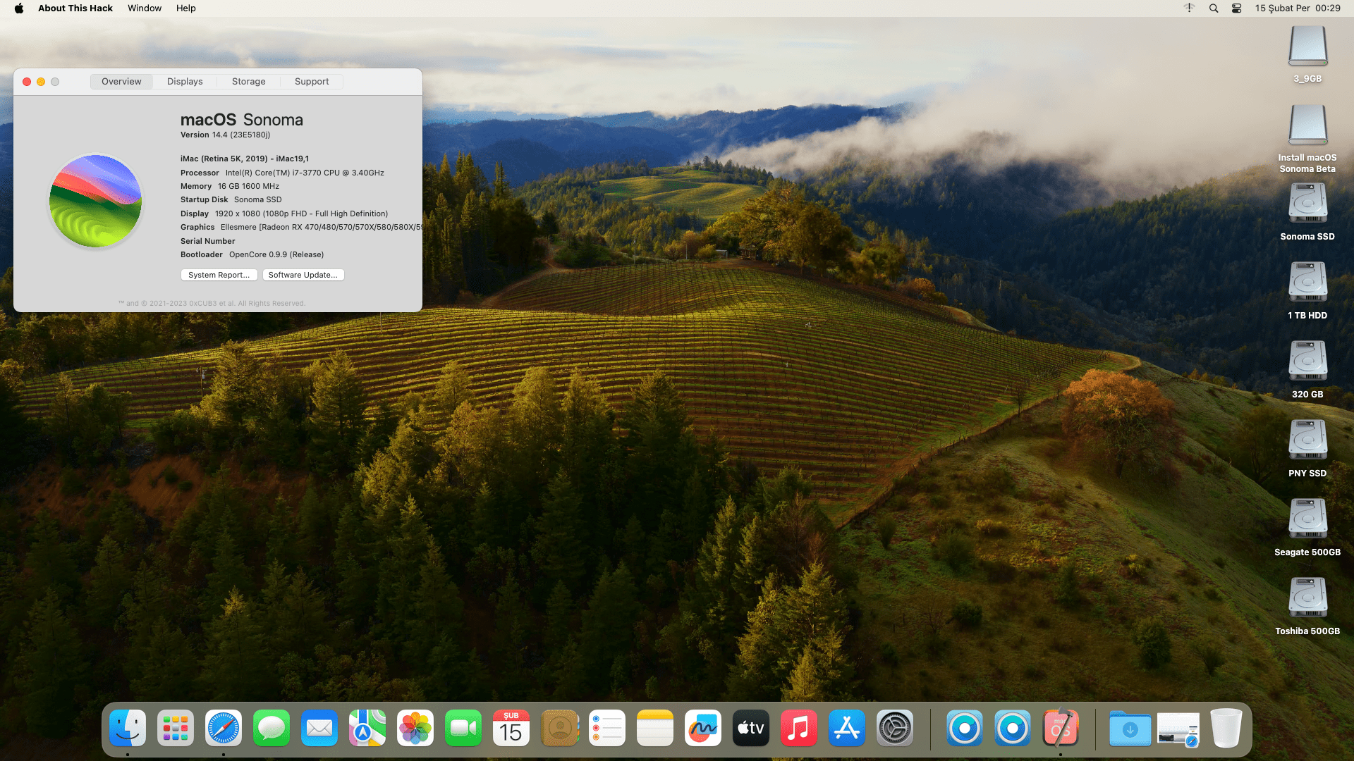 [Başarılı Kurulum] H77-Ivy Bridge / RX 570 sisteme macOS 14.4 Beta1 ...