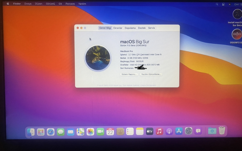 ÇÖZÜLDÜ - Lenovo ThinkPad E570 BigSur Kurulumda Kernel Panic - osxinfo ...
