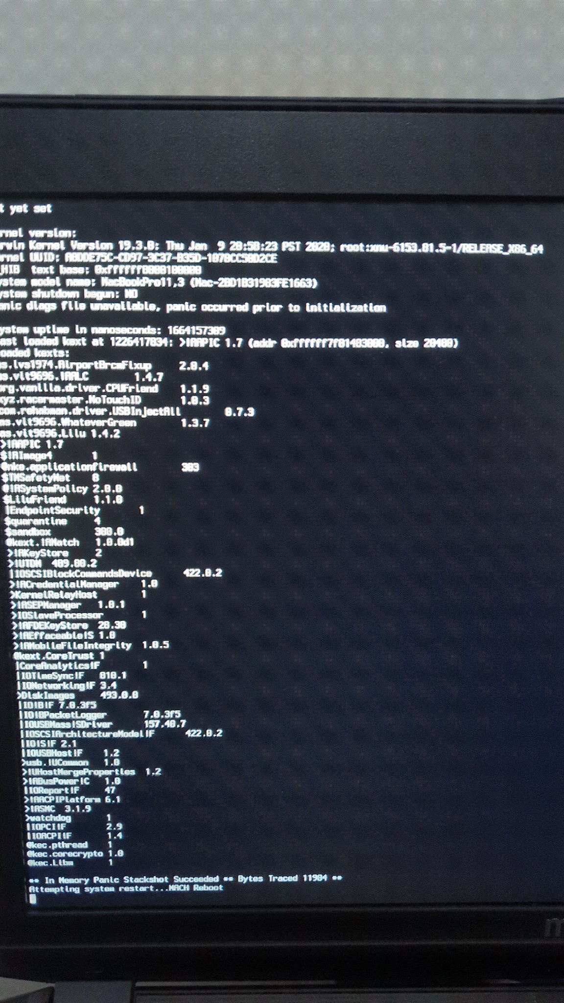 ÇÖZÜLDÜ - Attempting system restart...MACH Reboot Hatası - osxinfo.net ...